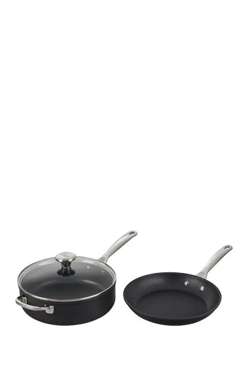 LE CREUSET 3-piece Toughened Nonstick Pro Cookware Set - Black