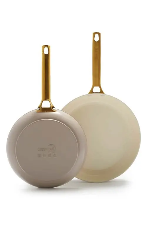 GREENPAN Reserve Set Of 2 Ceramic Nonstick Frying Pans - Taupe
