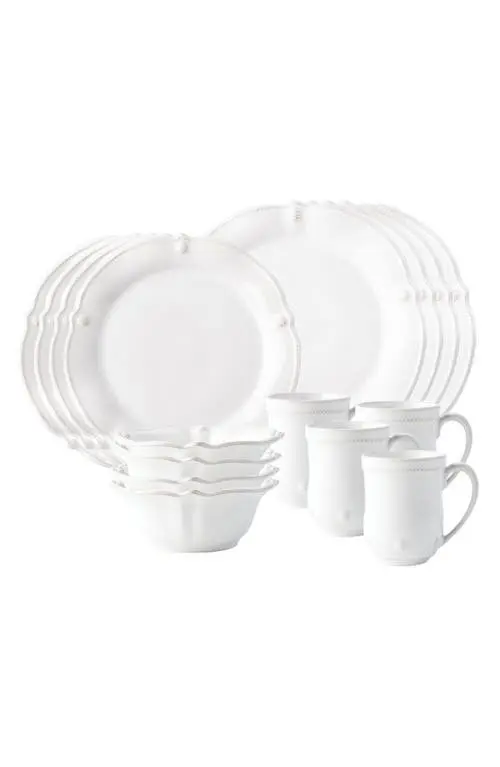 JULISKA Berry & Thread Flare 16-piece Dinnerware Set - Whitewash