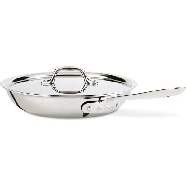 ALL-CLAD 10-inch Brushed Steel Fry Pan With Lid