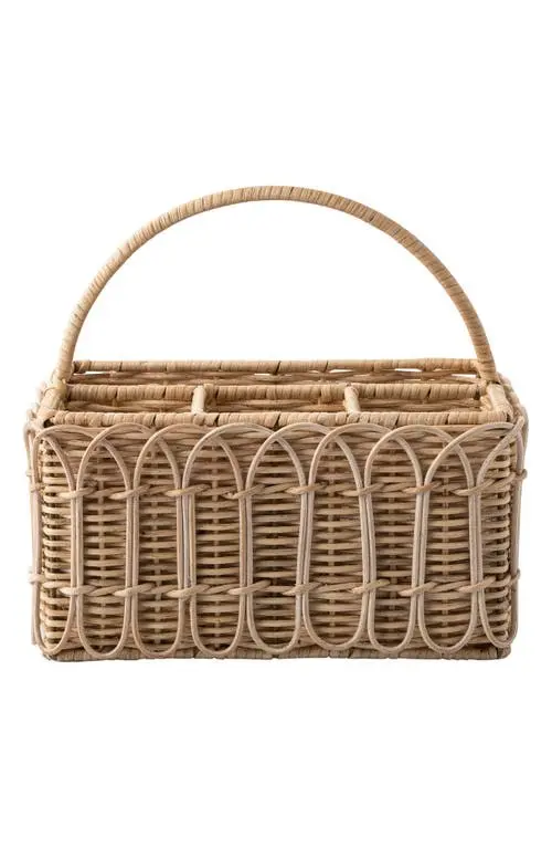JULISKA Provence Rattan Flatware Basket