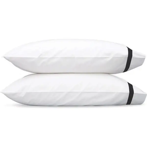 MATOUK Lowell 600 Thread Count Set Of 2 Pillowcases - Black