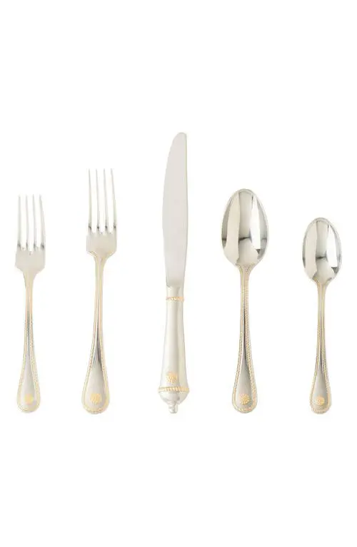 JULISKA Berry And Thread' 24k Gold Accent 5-piece Place Setting - Bright Satin/gold Accent