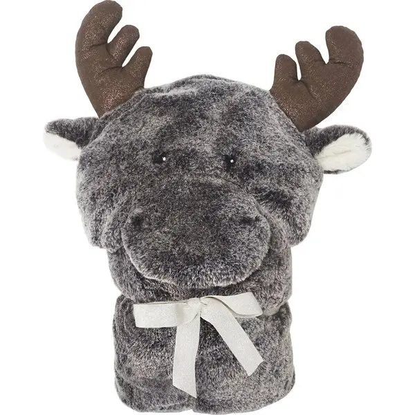 MON AMI Marley Moose Hooded Blanket
