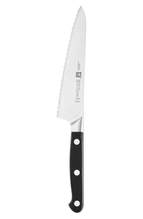 ZWILLING Pro 5-5-inch Inverted Serrated Edge Prep Knife - Stainless Steel