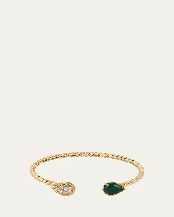 Boucheron Yellow Serpent Boheme Bracelet With Diamond Small Motif - Gold