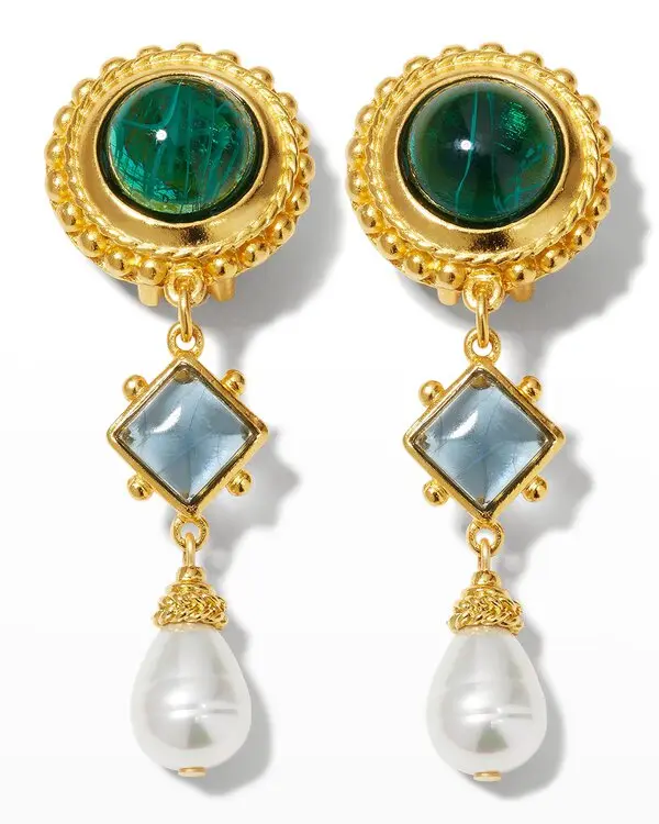BEN-AMUN Stone Clip-on Earrings