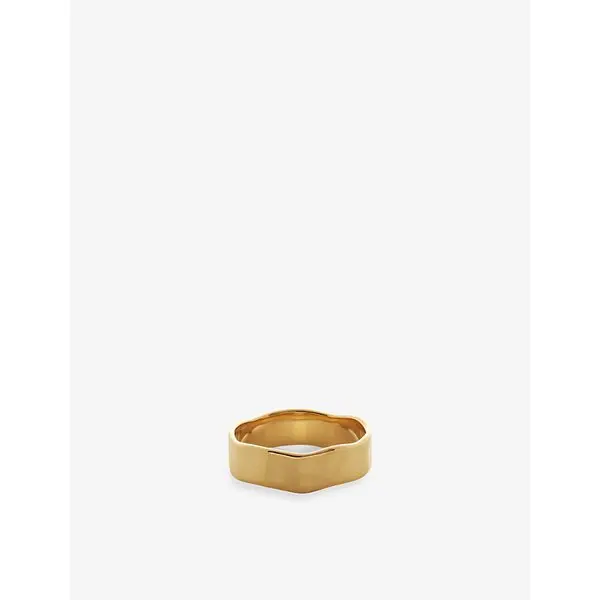 Monica Vinader Siren 18ct -plated Vermeil Sterling Silver Ring - Yellow Gold