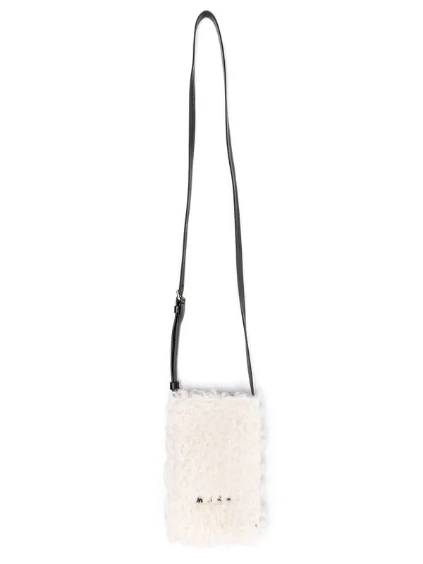 Marni Shearling Logo-print Phone Case