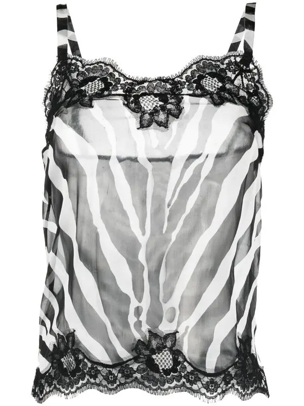 Dolce & Gabbana Zebra-print Chiffon Camisole