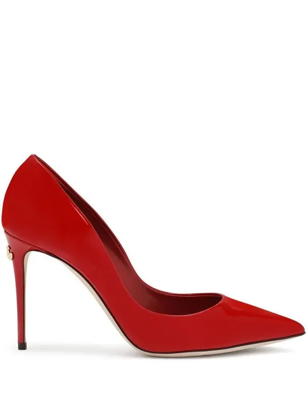 Dolce & Gabbana 90mm Patent Leather Pumps - Red