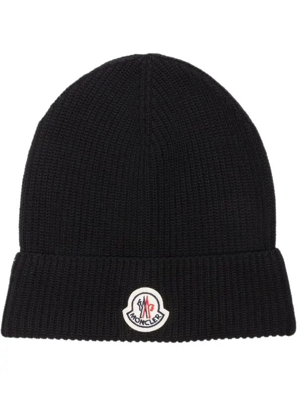 Moncler Logo-patch Ribbed Beanie