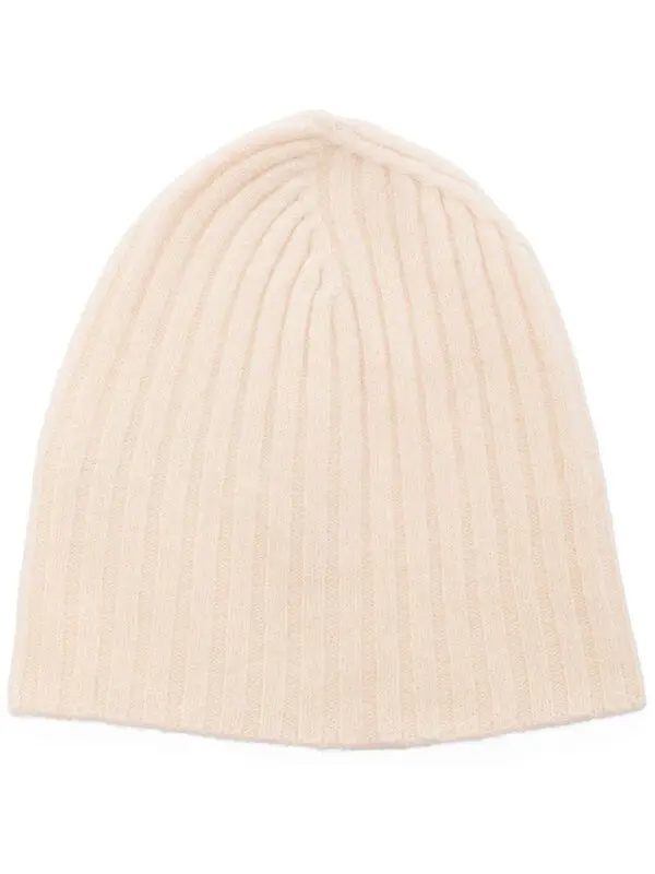 JIL SANDER Ribbed Knitted Beanie - Neutrals