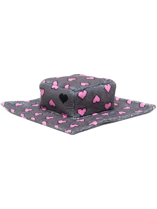Natasha Zinko Pixel Heart Box Bucket Hat