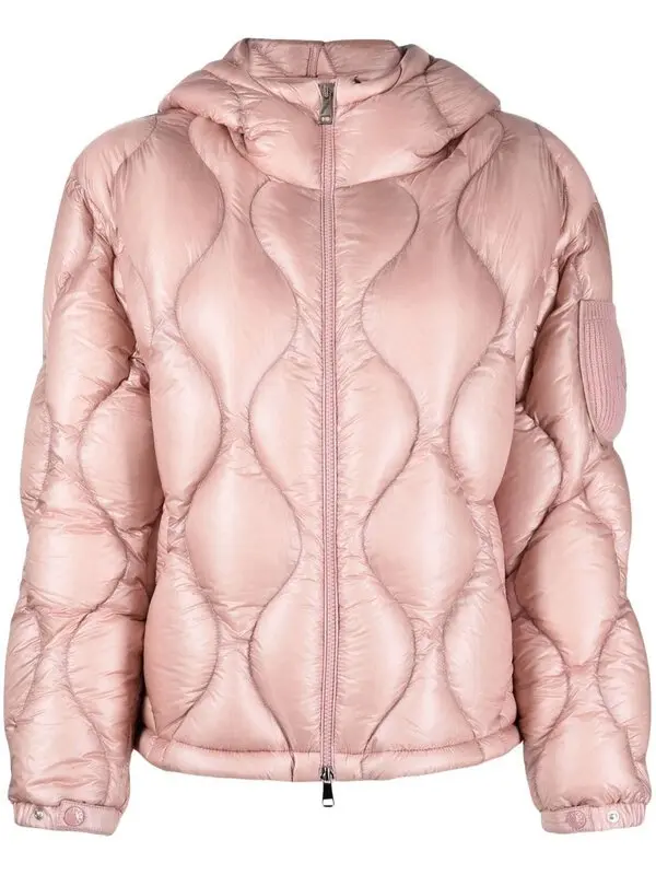 Moncler Anthon Short Padded Hooded Jacket - Pink