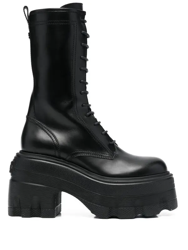Casadei Maxi Lace-up Army Boots
