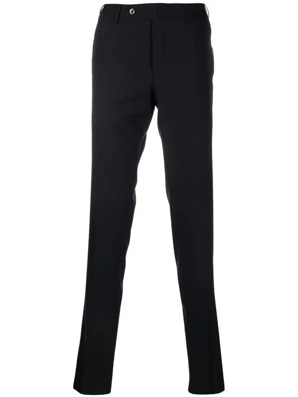 PT TORINO Tailored-cut Tapered Trousers - Blue
