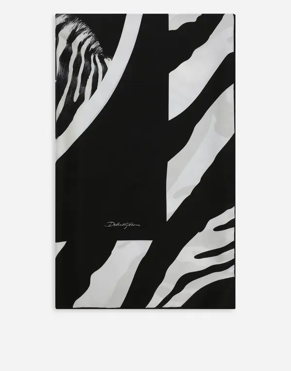 Dolce & Gabbana Large Zebra-print Twill Scarf