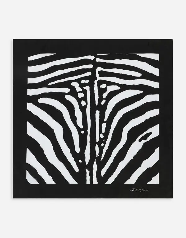 Dolce & Gabbana Zebra-print Twill Scarf
