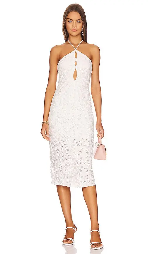 slim fit dress slacks GEMMA MAXI DRESS WHITE main image 1
