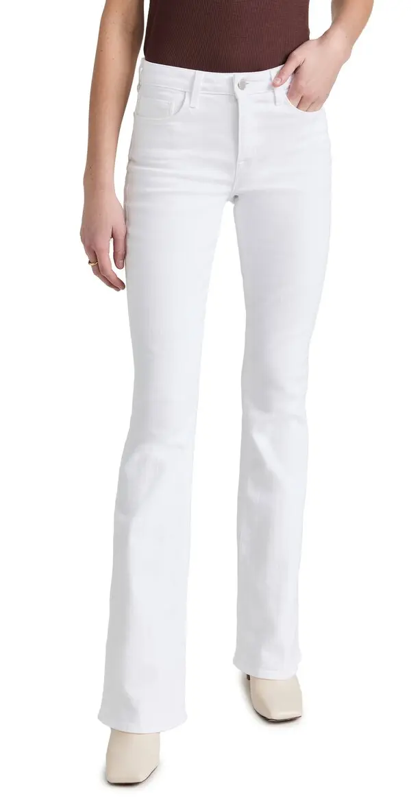 L'Agence Bell Flare Jeans - Blanc