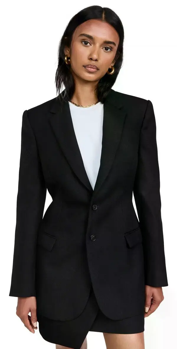 Wardrobe.NYC Contour Blazer - Black