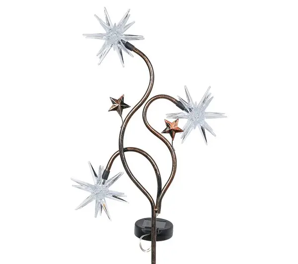 EXHART Triple Starburst Patriotic Solar Stake