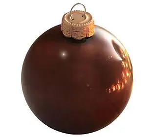 WHITEHURST 8-pc Set Of 3.25' Glass Ornaments, P Earl Finish