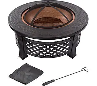 PURE GARDEN 32' Round Metal Fire Pit