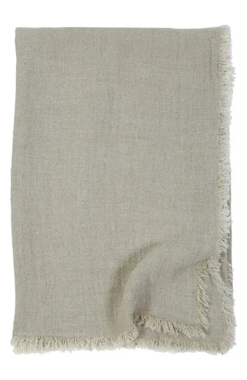 POM POM AT HOME Laurel Oversized Linen Throw Blanket - Pale Olive