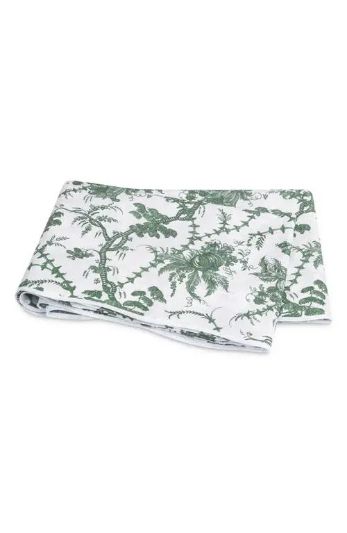 MATOUK San Cristobal 500 Thread Count Cotton Flat Sheet - Green