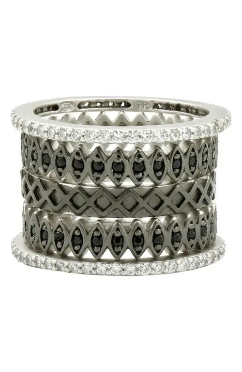 Freida Rothman Set Of 5 Stacked Rings