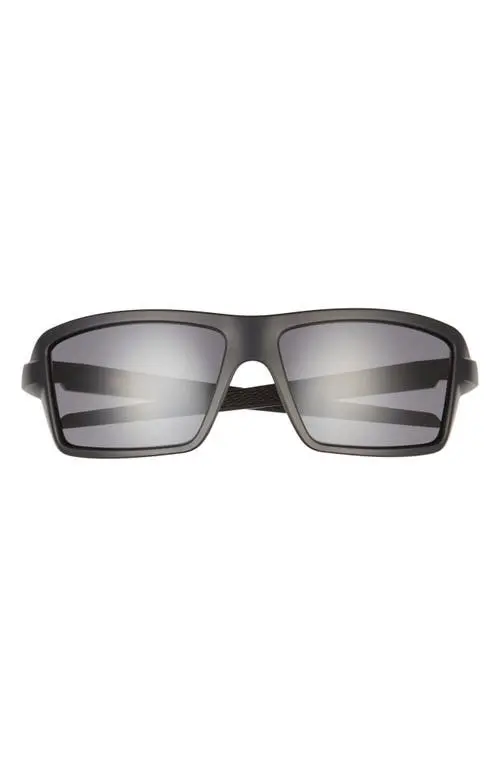 Oakley 63mm Polarized Oversized Rectangular Sunglasses - Matte Black
