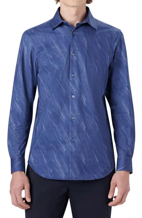 Bugatchi Ooohcotton® Airbrush Print Button-up Shirt