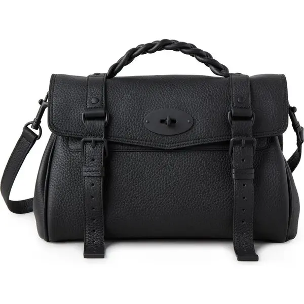 Mulberry Alexa Tonal Leather Satchel - Black