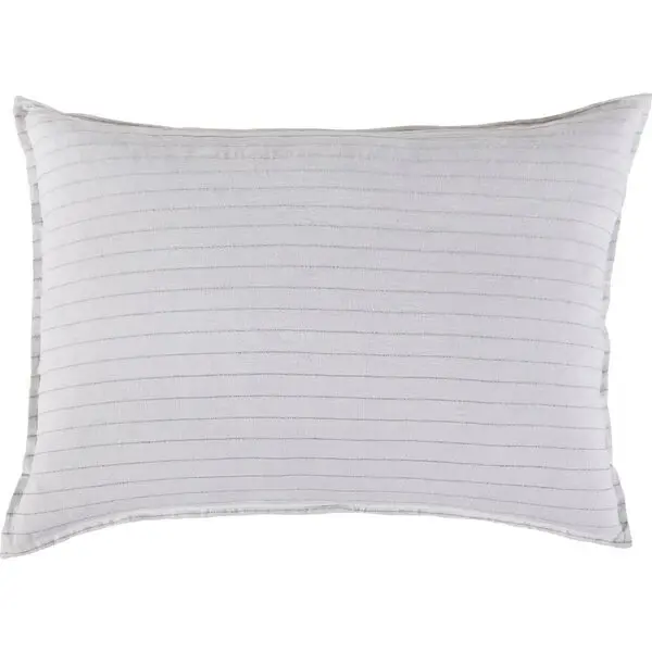 POM POM AT HOME Blake Linen Sham - White/ocean
