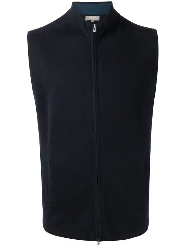 N.peal Cashmere-silk Blend Zip-up Gilet