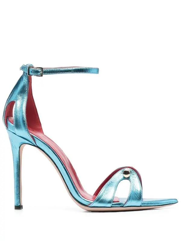 HARDOT 100mm Bar-detail Sandals - Blue