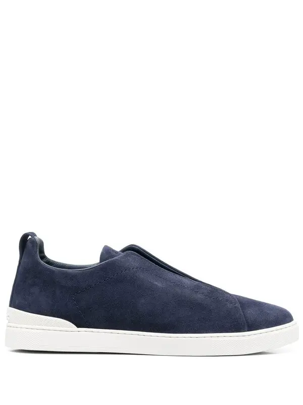 Zegna Suede Slip-on Sneakers - Blue