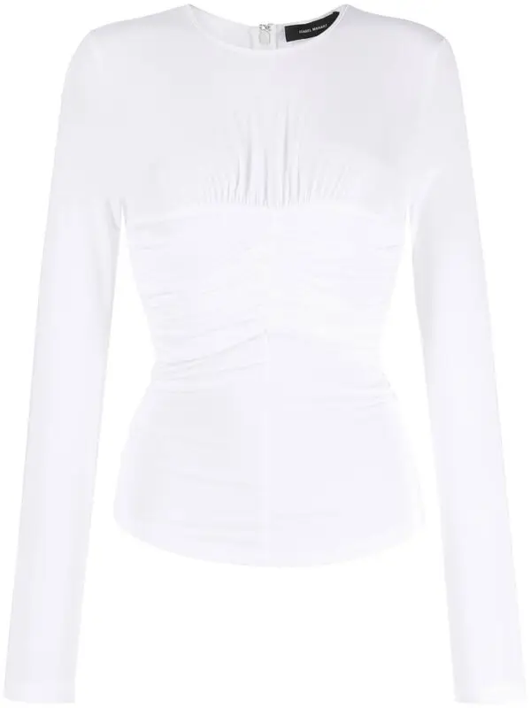 Isabel Marant Gathered-detail Long-sleeve Top