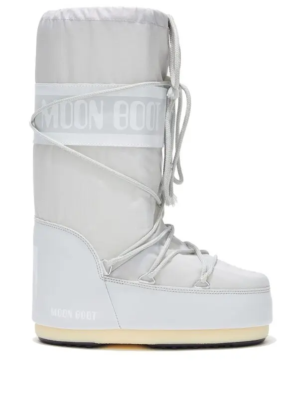 Moon Boot Lace-up Logo Boots - Grey