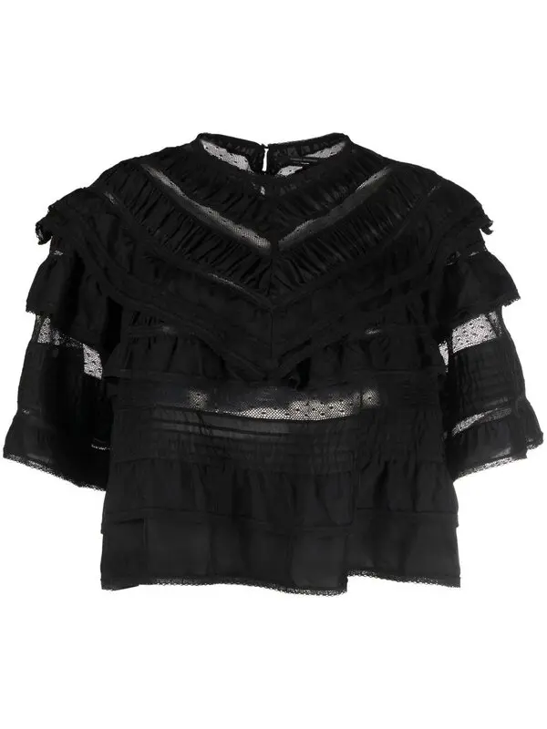 Isabel Marant Cielo Tiered Top - Black