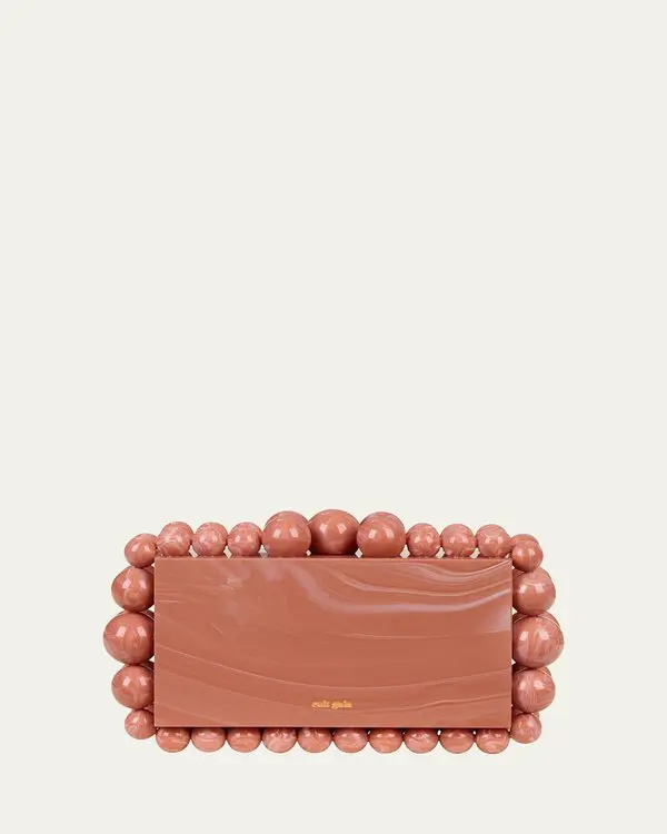 Cult Gaia Eos Beaded Acrylic Clutch Bag - Corallo