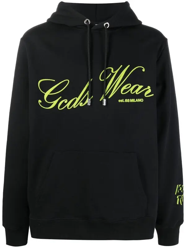 Gcds Slogan-print Pullover Hoodie