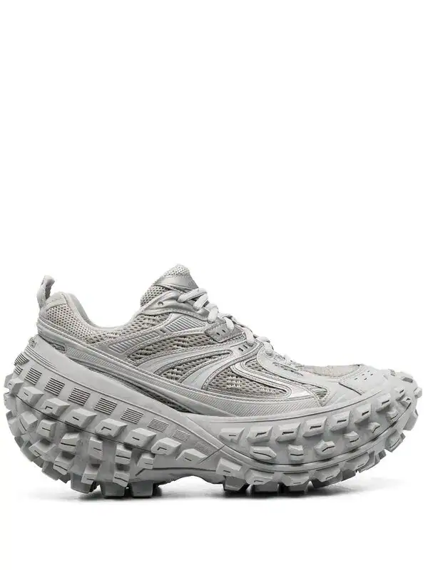 Balenciaga Chunky-Sole Mesh-Panel Sneakers - Grey | Editorialist display picture 1