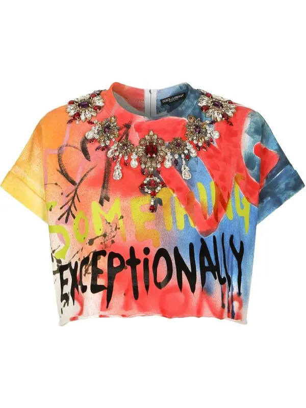 Dolce & Gabbana Crystal-embellished T-shirt