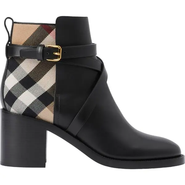 Burberry Pryle Check Block Heel Bootie