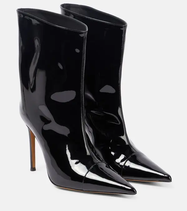 Alexandre Vauthier Patent Leather Ankle Boots