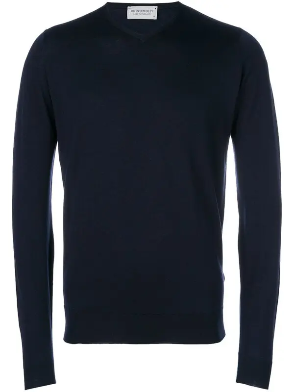 John Smedley Shipton V-neck Sweater - Blue