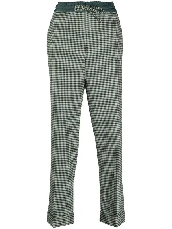 P.a.r.o.s.h Fine-check Tapered Trousers